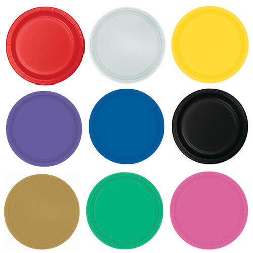 Solid Plain Coloured Lunch Plates
